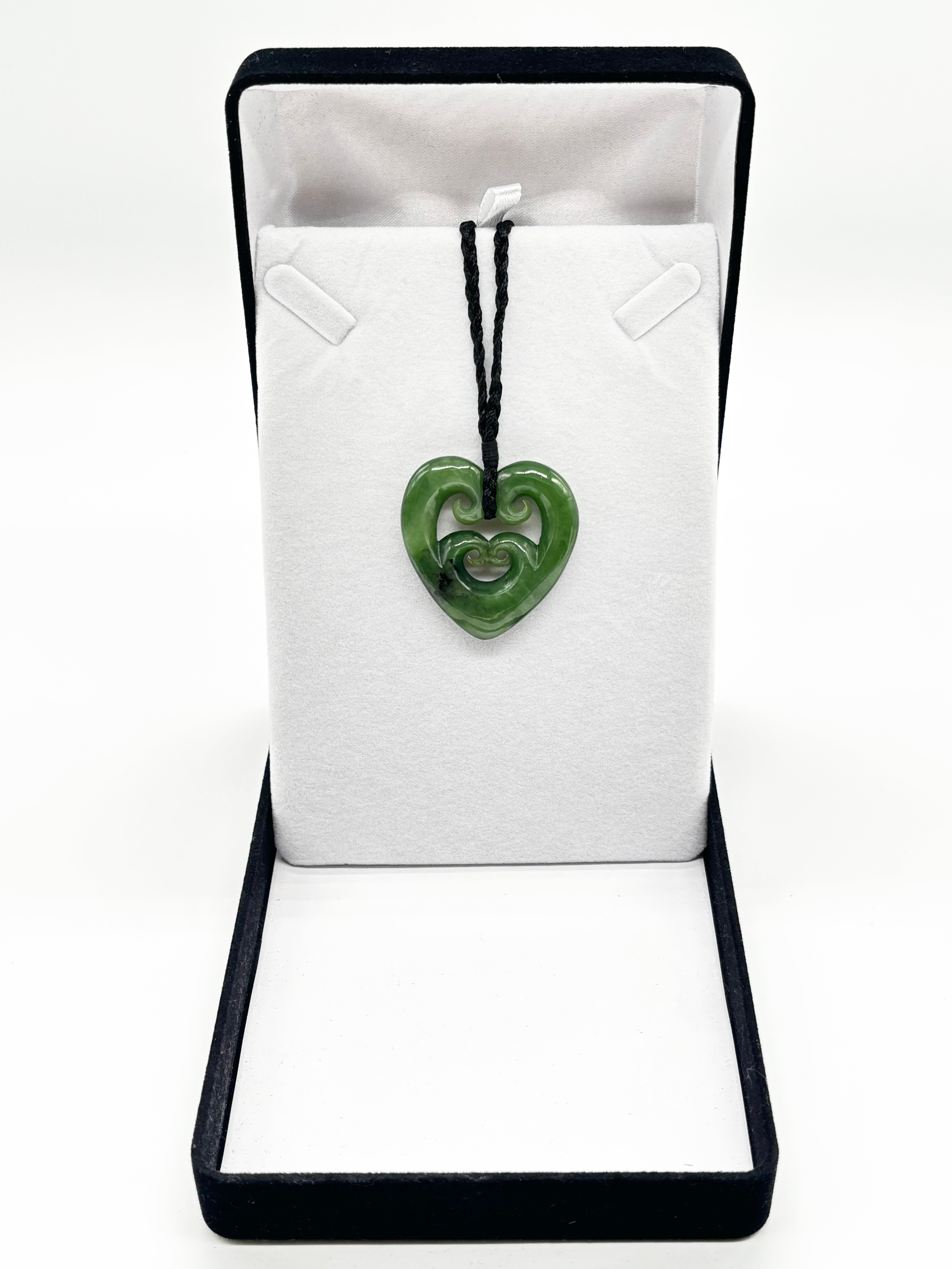 Small Quad Koru Heart Pounamu Necklace – Māori by Design