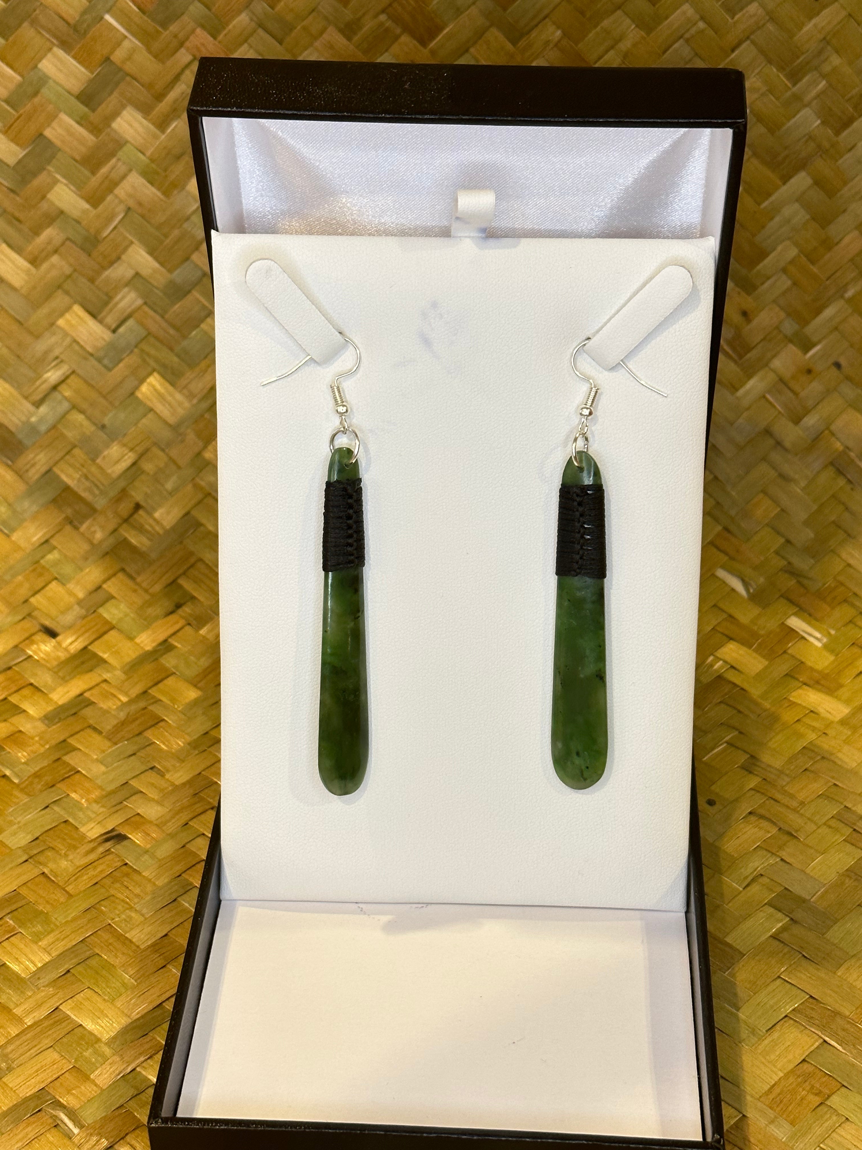Roimata Pounamu Earrings 70mm x 20mm – Māori by Design